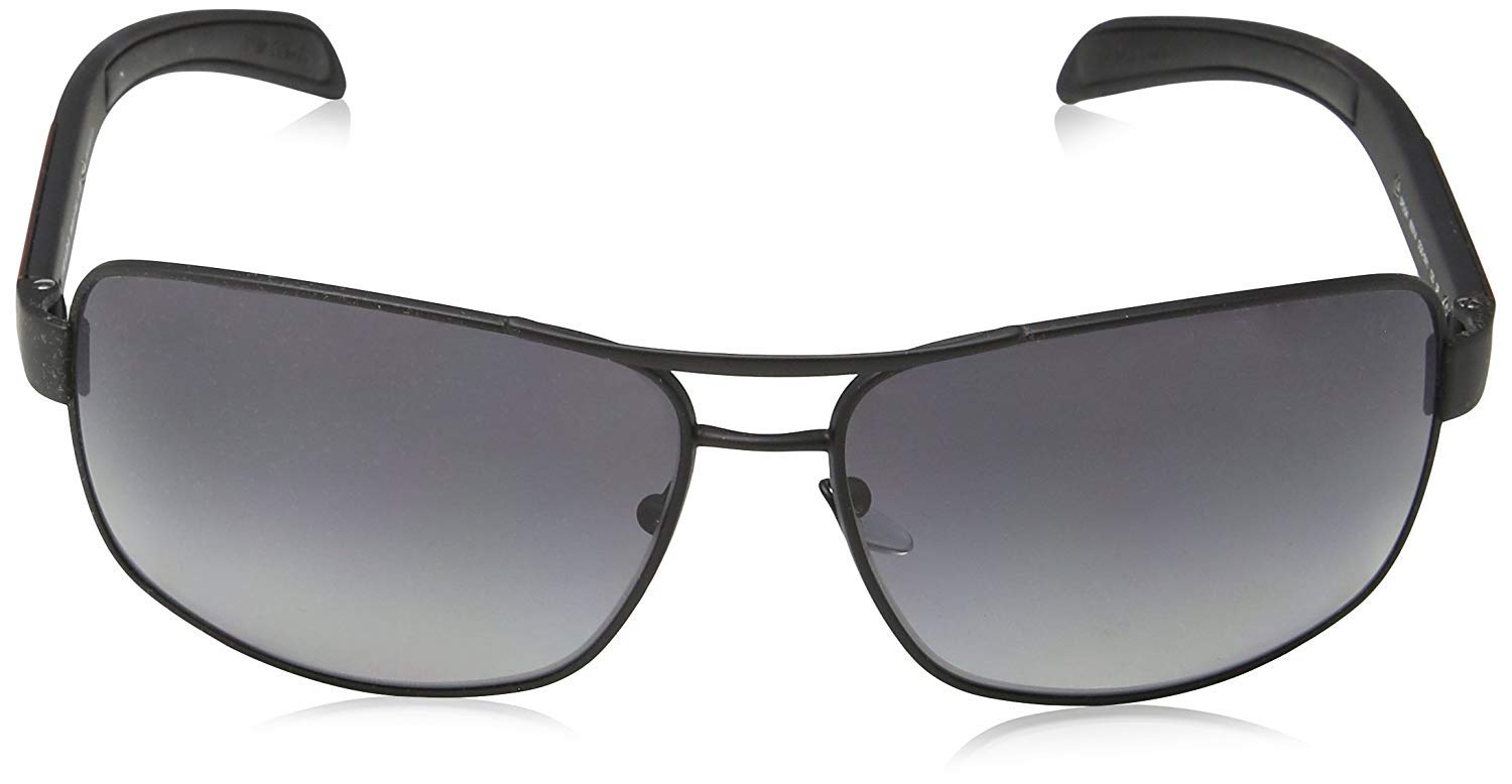 Prada Linea Rossa Men's 0PS 54IS Black Rubber/Grey Polarized