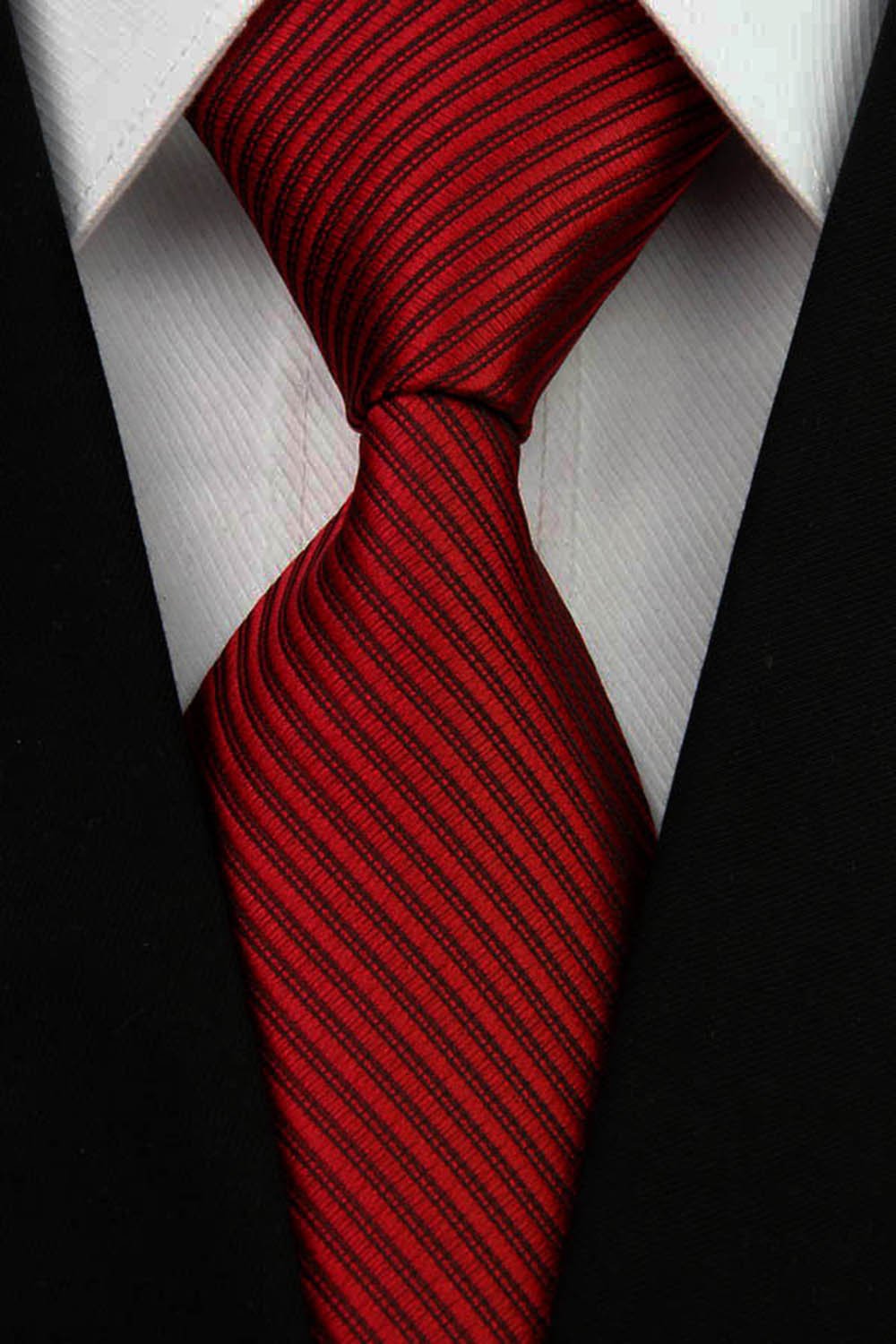 Wehug Lot 9 PCS Classic Men's tie 100% Silk Tie Woven Jacquard Neckties Solid Ties for men style001