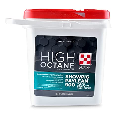 Purina | High Octane Showpig Paylean 9000 | Medicated Livestock Supplement - 10 Pound (10 LB) Bag