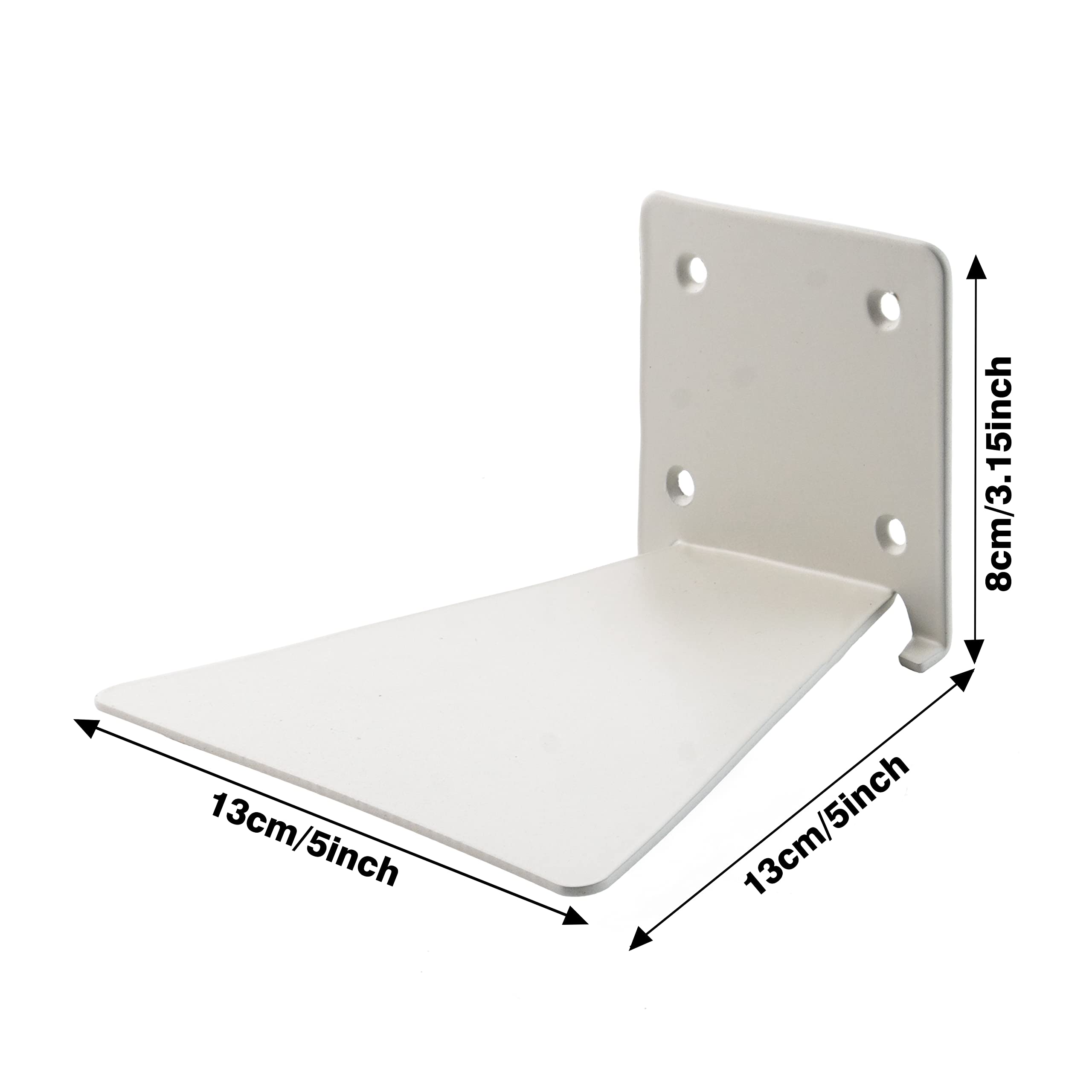 VASGOR Set of 4 Invisible Floating Bookshelf, Heavy Duty Wall Mounted Book Shelf Organizer, Wall Mount Metal Shelves Holder for Books (4, White)