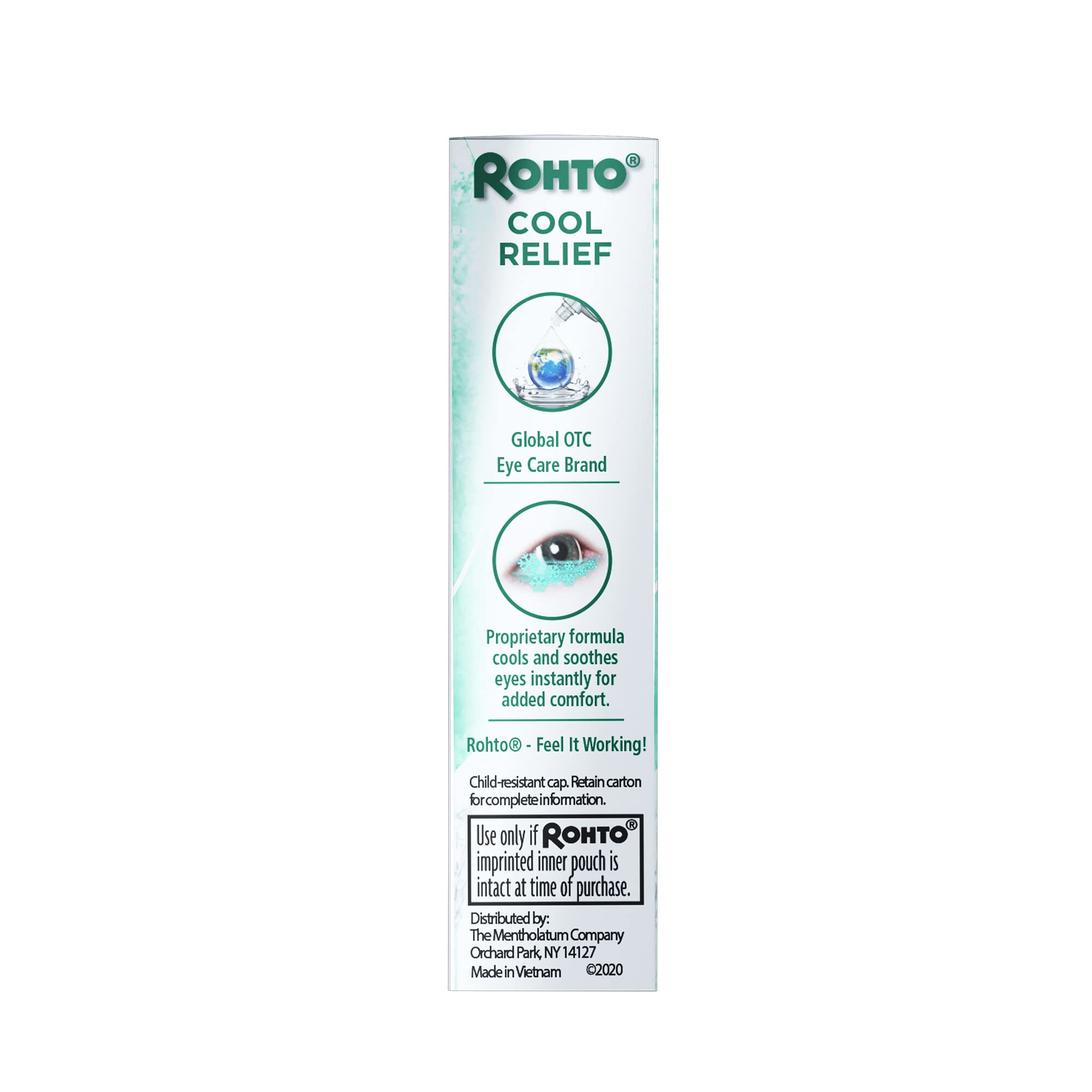 Rohto Cool Relief Redness Relief Lubricant Eye Drops - 0.4 fl oz, Pack of 3