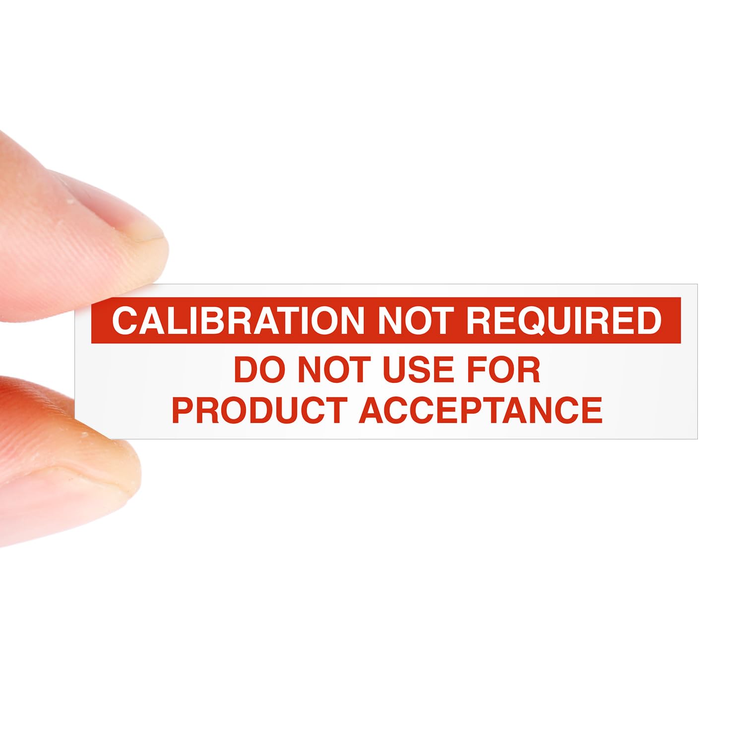 SmartSign Calibration Not Required Do Not Use for Product Acceptance Write-On Vinyl Labels | 2" x 0.5", Pack of 160