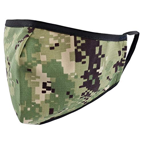 Reusable Washable Military Grade Cotton Blend Cloth Face Cover, Made in USA (AOR-2/NWU-3, 1)