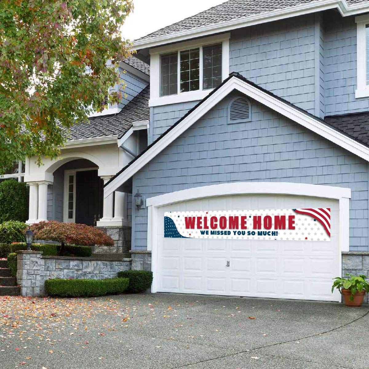 Welcome Home Banner, We Missed You So Much Banner, Deployment Returning Party Supplies, Military Army Homecoming Party Decorations