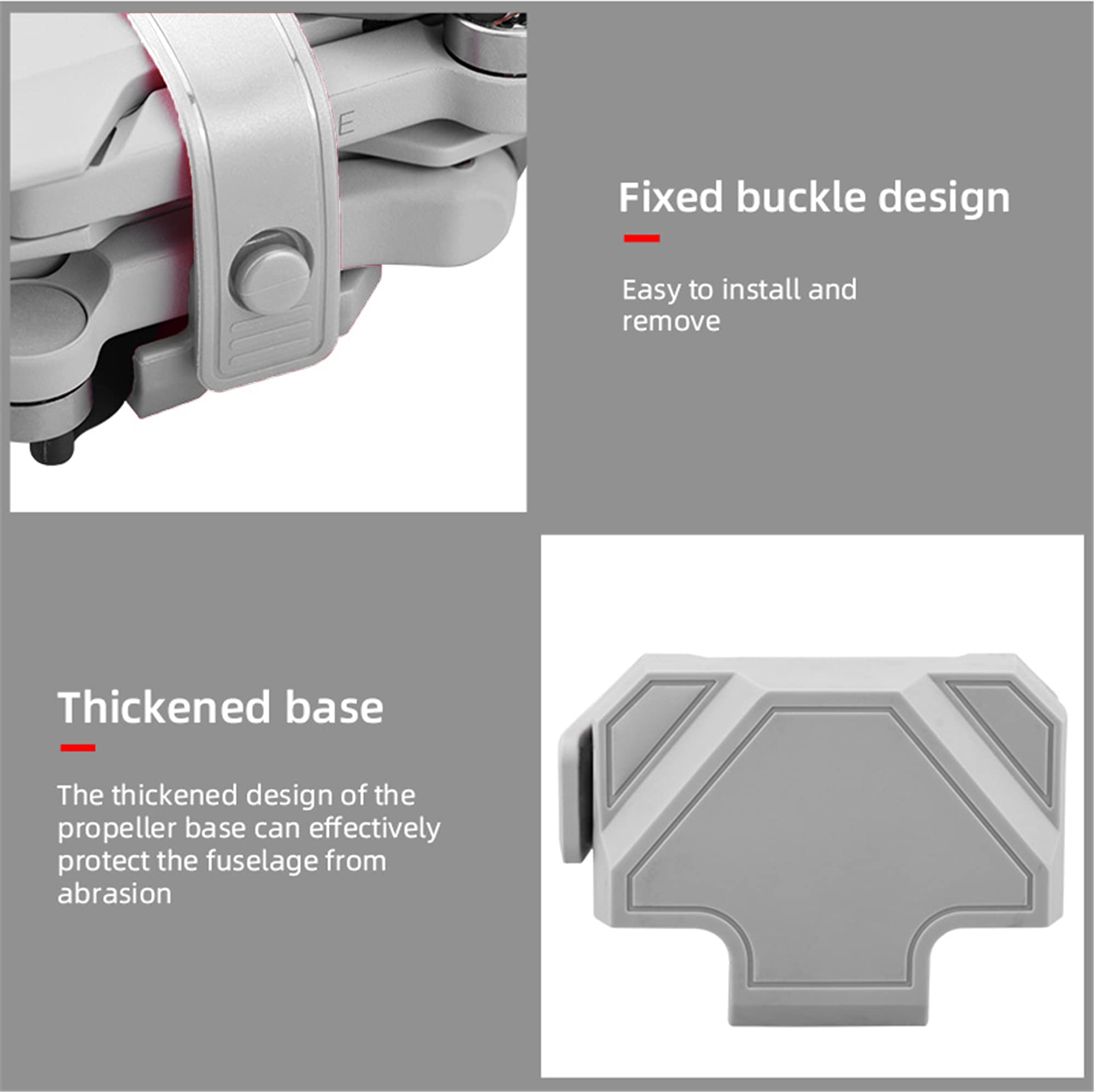 SENSKDN Mavic Mini/Mini 2/Mini SE Propeller Holder Guard Strap Blade Protector Stabilizer Fixator Quick Release for DJI Mavic Mini/Mini 2/Mini SE Drone Accessories (Grey)