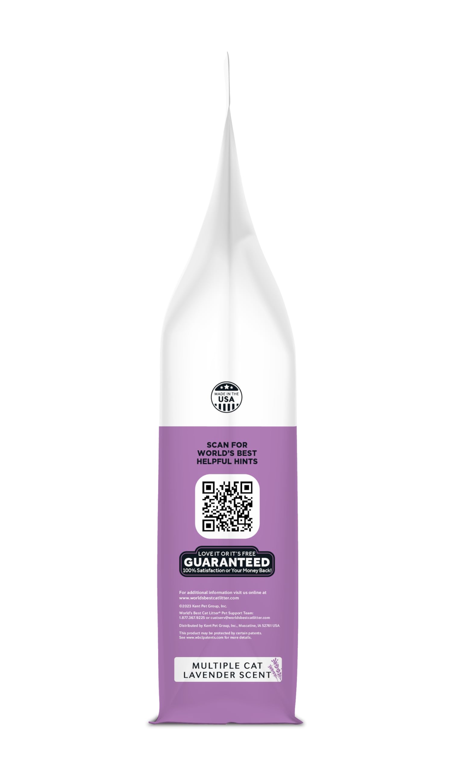 WORLD'S BEST CAT LITTER Multiple Cat Lavender Scented 32-Pounds - Natural Ingredients, Quick Clumping, Flushable, 99% Dust Free & Made in USA - Calming Fragrance & Long-Lasting Odor Control