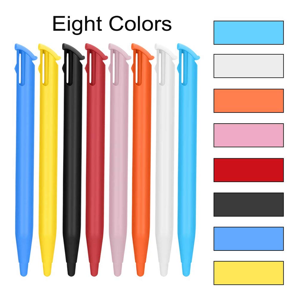 Stylus Pen for New 2DS XL/New 2DS LL Plastic Replacement Touch Screen Stylus (8 Colors)