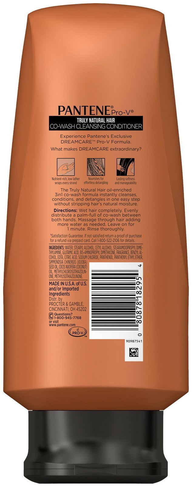 Pantene Pro-v Truly Natural Hair Co-wash, 17.7 Fl Oz, 1.58 Pound