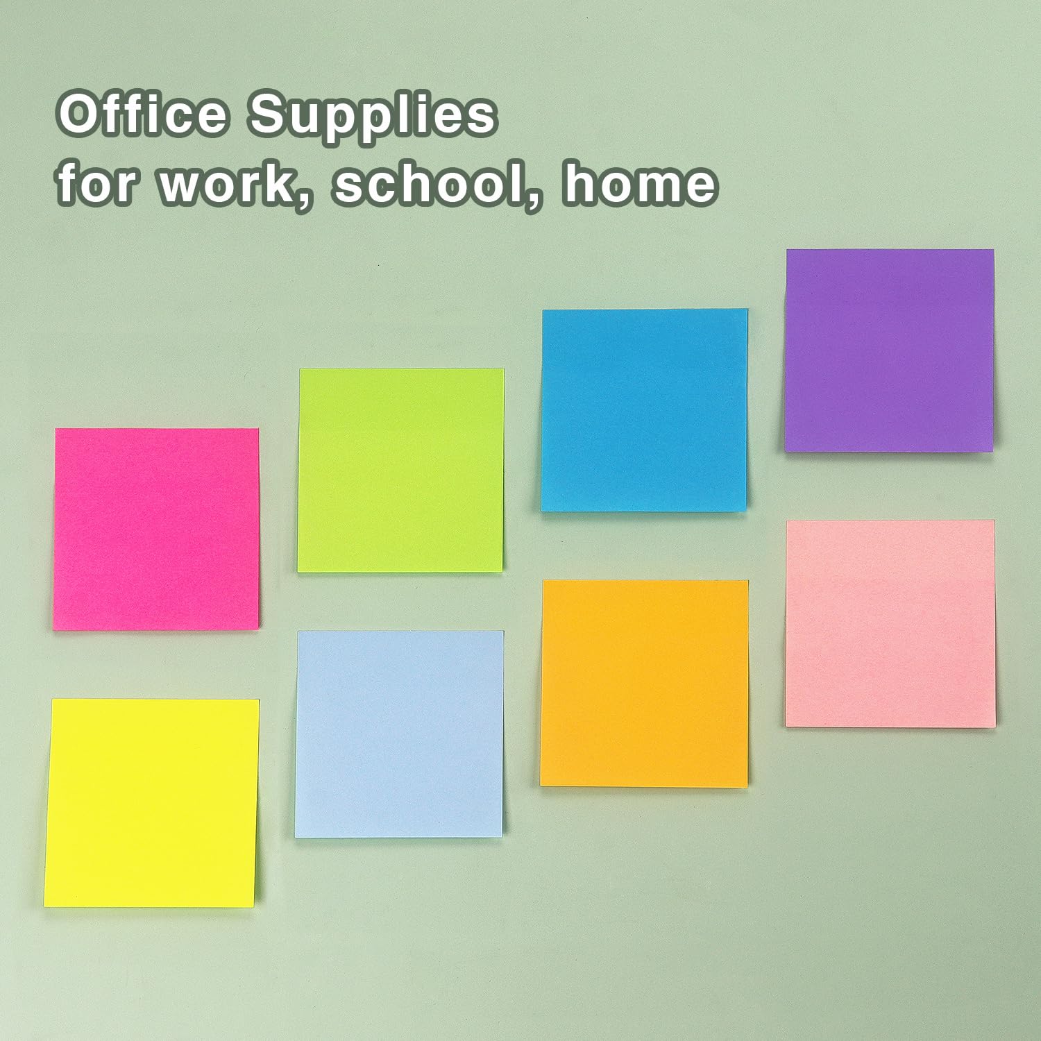 Sticky Notes 3x3 Self-Stick Notes 6 Bright Multi Colors Purple Sticky Notes 6 Pads 100 Sheet/Pad (6)