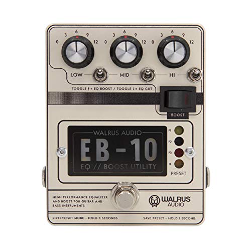 Walrus Audio EB-10 Preamp/EQ/Boost, Cream, (900-1049C)