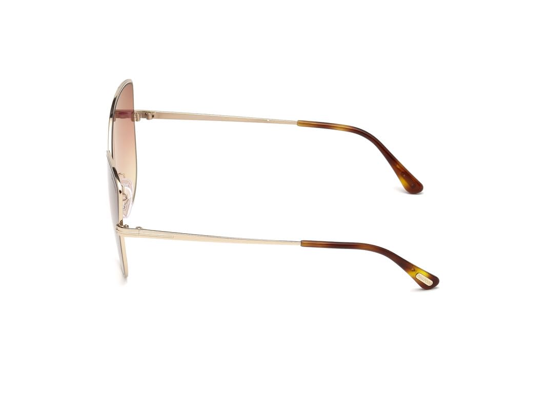 Tom Ford FT0569 28T Shiny Rose Gold Elisa Cats Eyes Sunglasses Lens Category 1