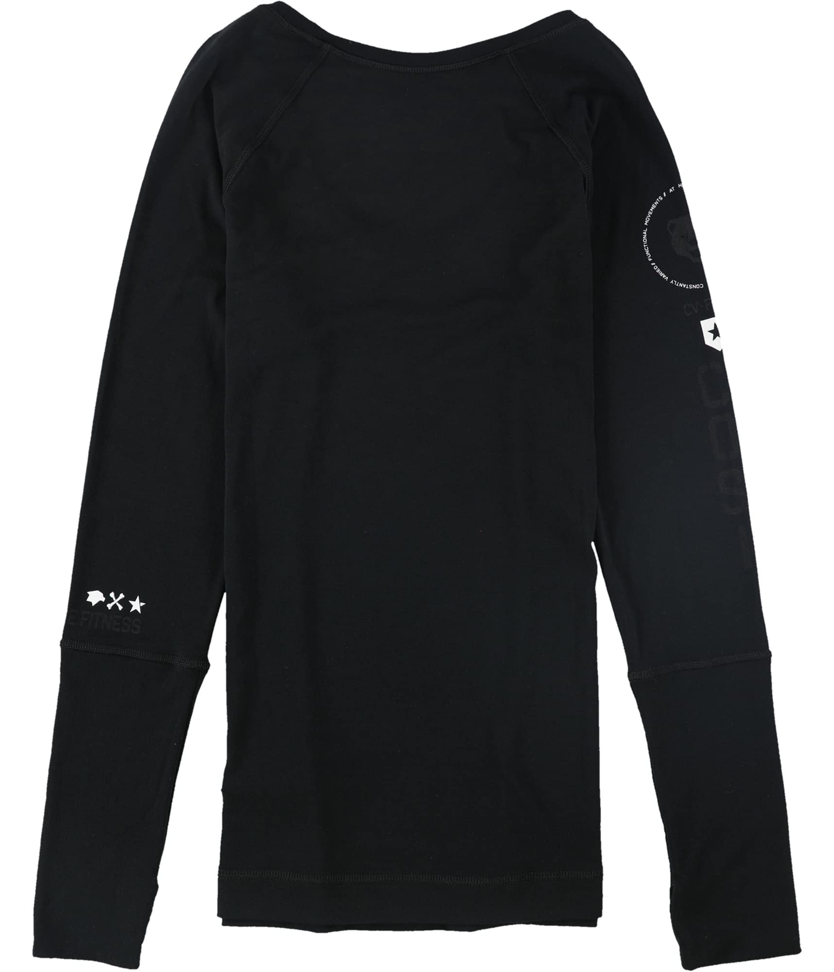 Reebok Women's Crossfit Performance Long Sleeve Burnout Top, Medium, Black