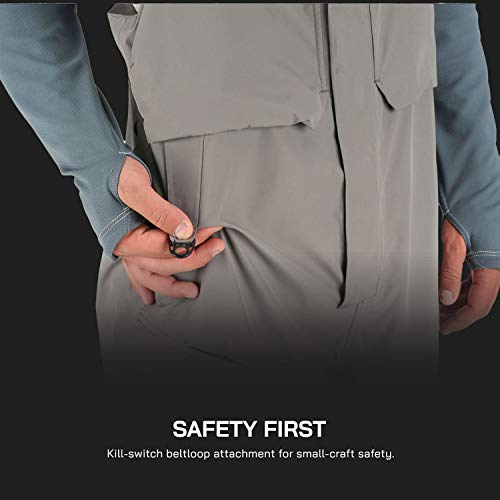Simms Challenger Waterproof Bibs for Men - Durable Rain Gear and Work Bib for Fishing, Hunting, Snowmobiling, and More - (Raven, XX-Large)