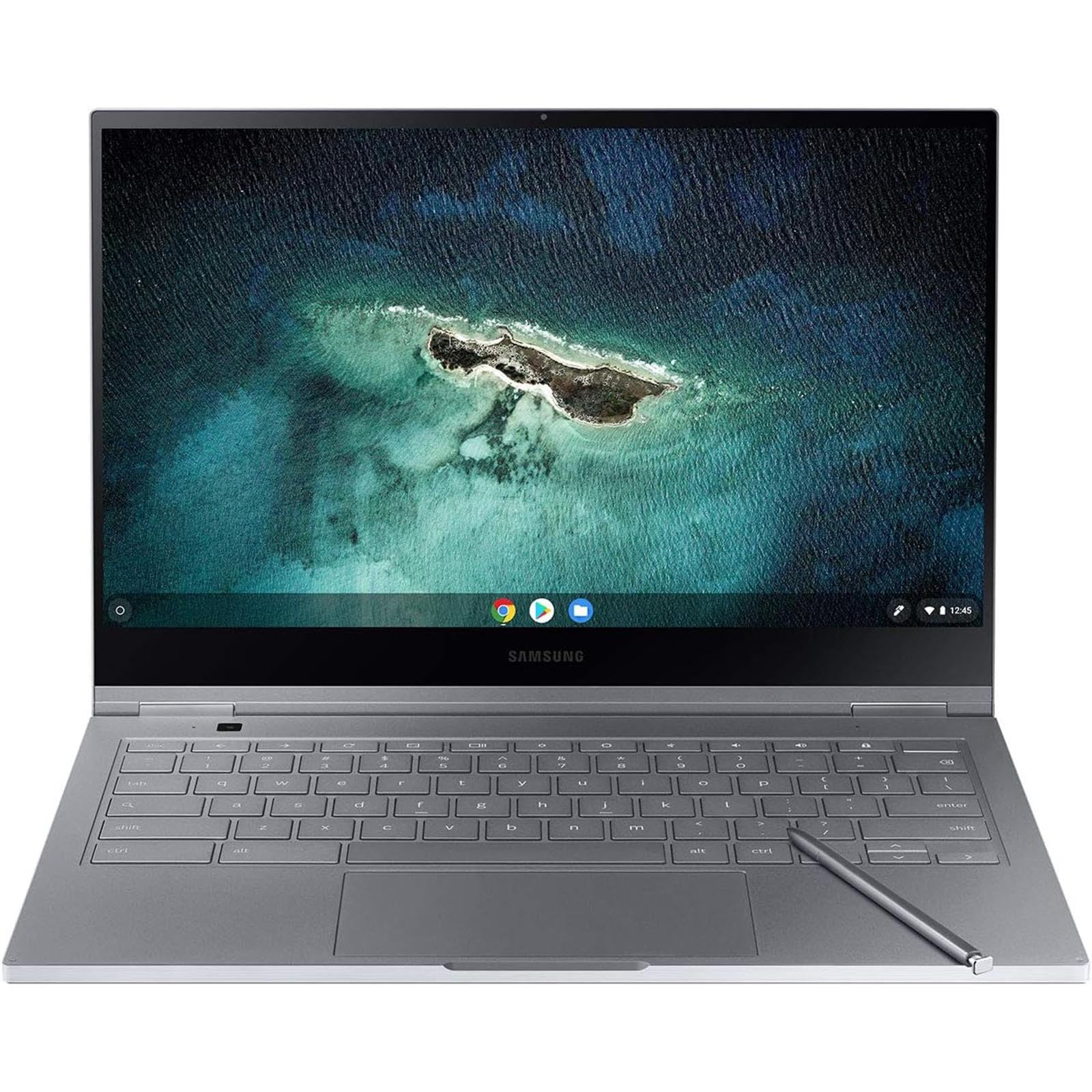 Samsung Chromebook Touchscreen Laptop with Pen| 13.3 UHD AMOLED Display| Intel i5-10210U| Backlit Keyboard| Wireless Wi-Fi6| USB C| Fingerprint| Chrome OS| Webcam (8GB RAM| 256GB SSD+256G SD Card)