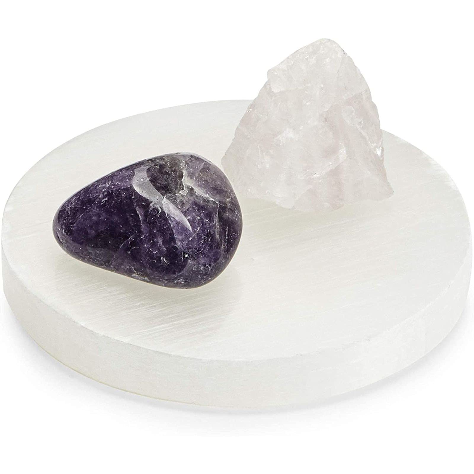 Wellbrite Selenite Charging Plate for Crystals and Healing Stones (3 Inches)