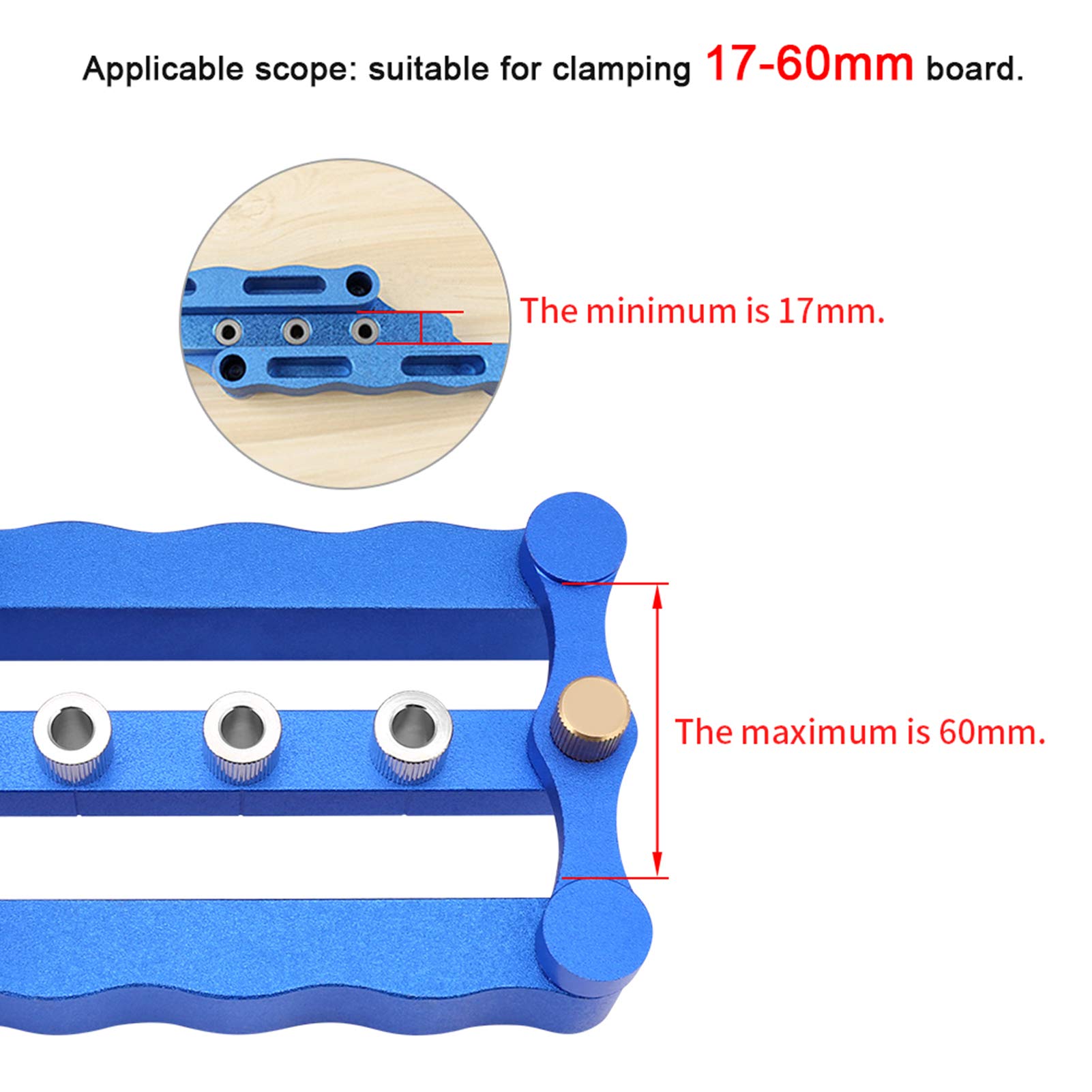 Self Centering Doweling Jig Kit Wood Drill Holes Hand Tools Drilling Guide Puncher Set for Metric Dowels 6/8/10mm, Jigs