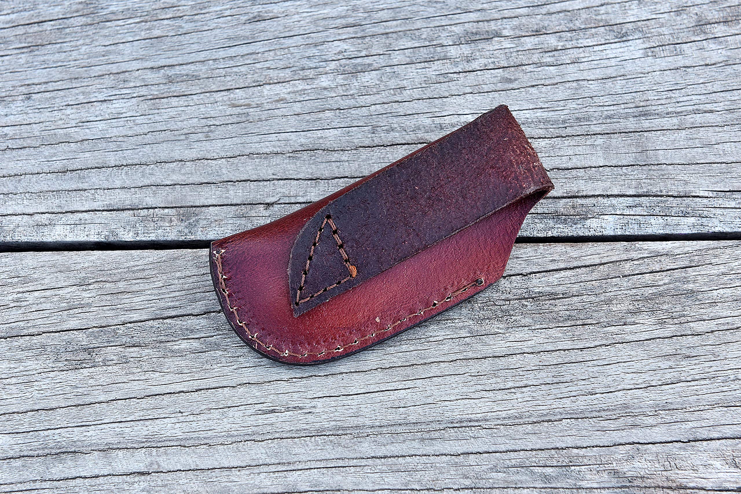 Zaildar Damascus Steel Pocket Knife - Handmade Folding Knife, EDC Knife, Hunting Knife, Camping Knife & Hiking Knife with Brass & Bone Handle & Leather Knife Sheath