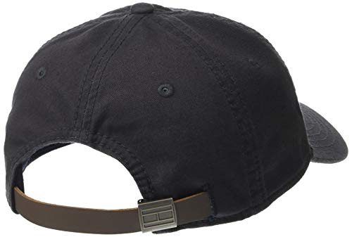Tommy Hilfiger Men's Cotton Logo Adjustable Baseball Cap, Charcoal, One Size