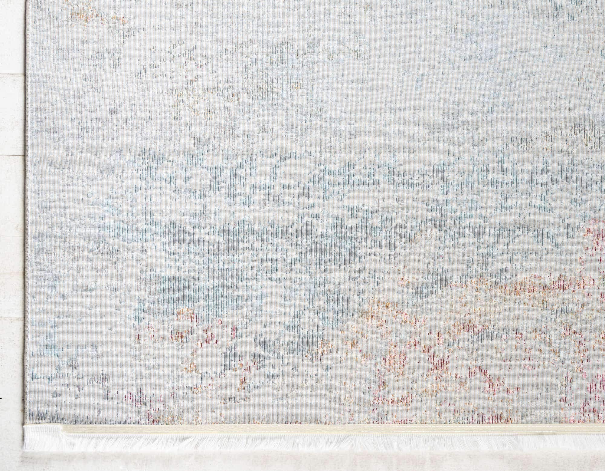 Unique Loom Baracoa Collection Area Rug - Panamericana (5' 5" x 8' Rectangle, Cream/ Blue)