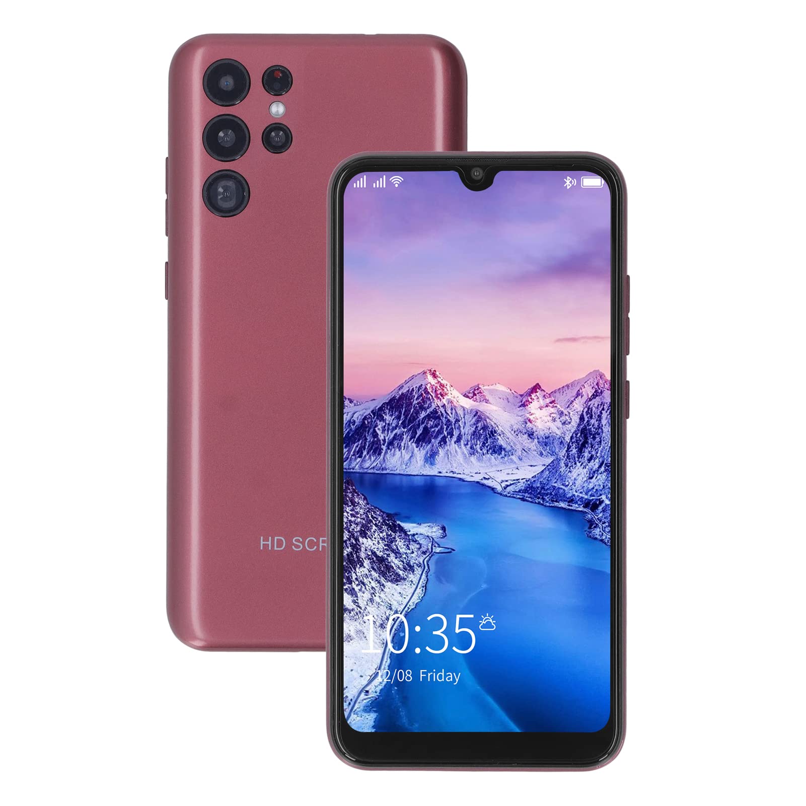 S22+ Ultra 6.26in Unlocked Smartphone, Face ID HD Full Screen Unlocked Cell Phone, 4GB ROM 64GB RAM , for Android 10, 5MP 8MP Cameras, 2800mAh, Dual SIM Mobile Phone Support WiFi BT FM(Rose Gold)