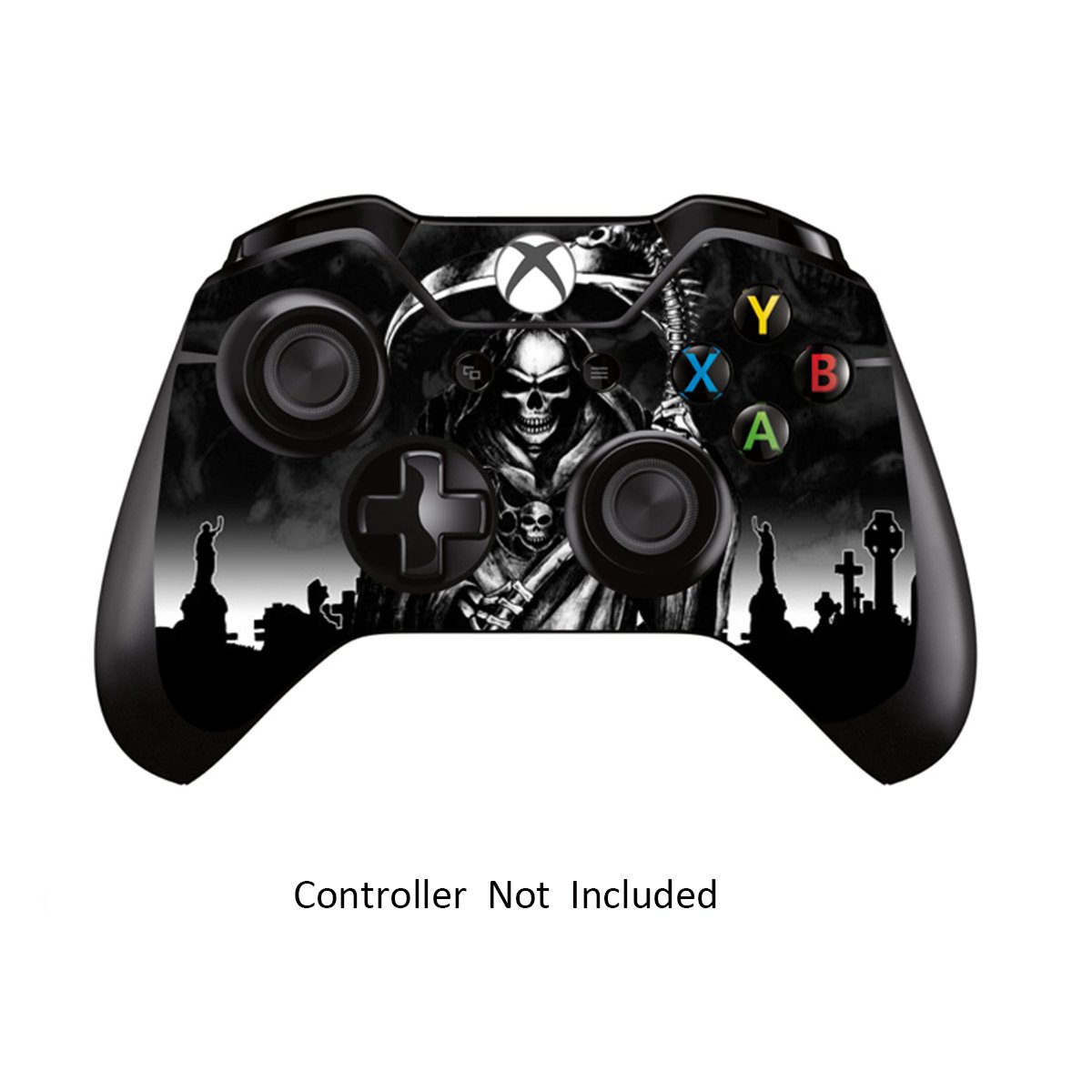 Skins Stickers for Xbox One Games Controller - Custom Orginal Xbox 1 Remote Controller Wired Wireless Protective Decals Covers Protector Accessories - Reaper Black