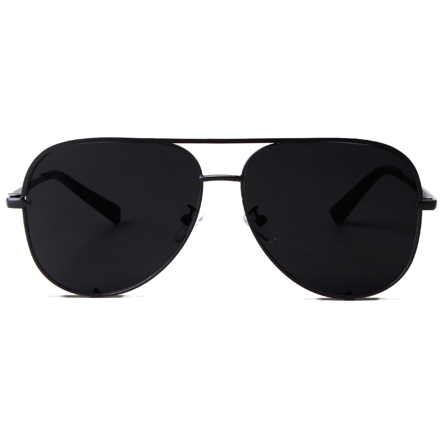 SORVINO Aviator Sunglasses for Women Classic Oversized Sun Glasses UV400 Protection(Black/Black