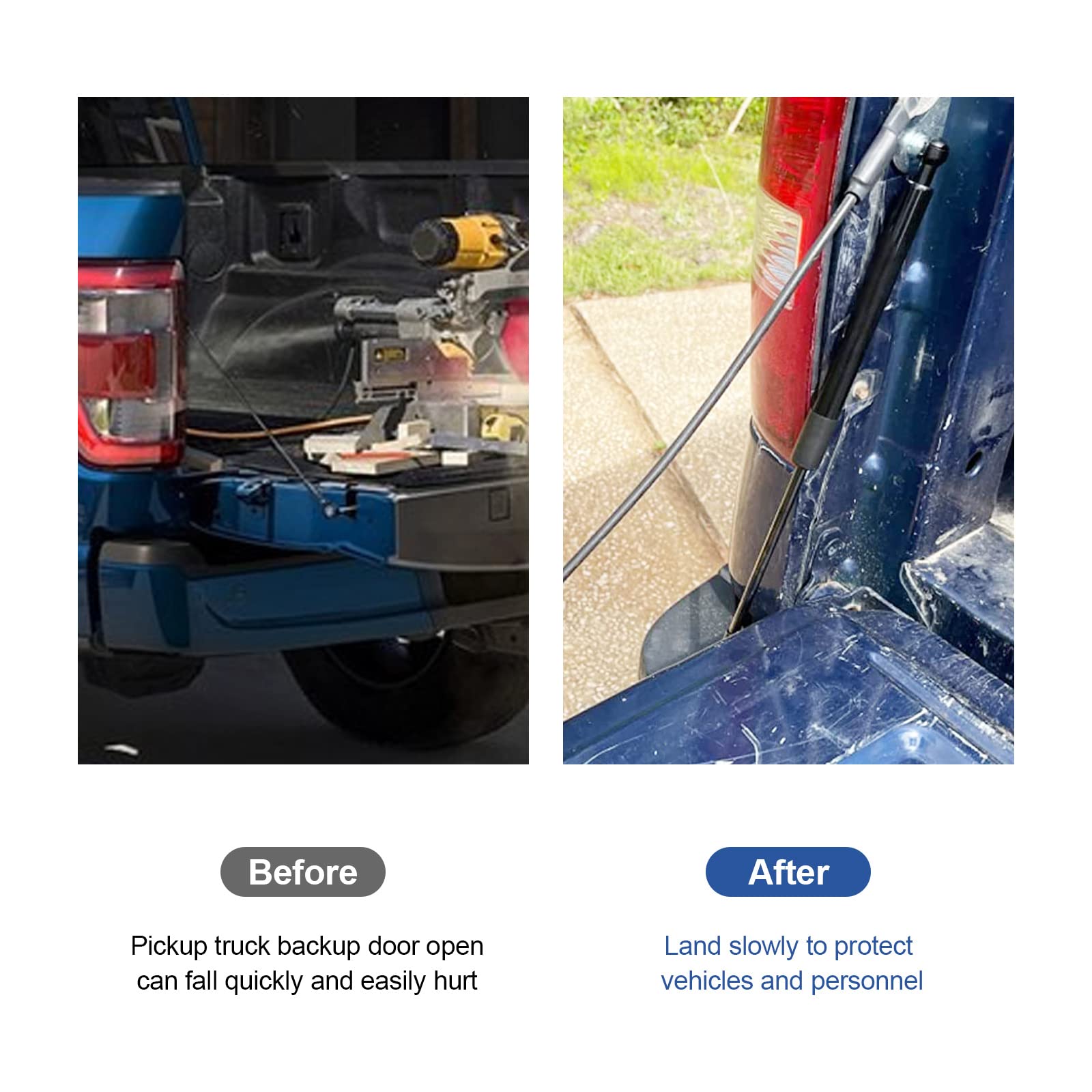 Truck Tailgate Assist Shock 43301 Compatible with 2009-2018 Dodge Ram 1500, 2010-2018 Dodge Ram 2500/3500 Pickup Tailgate Assist, Truck Tailgate Lift Assist Kit