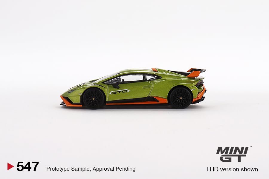 True Scale Miniatures Model Car Compatible with Lamborghini Huracán STO Verde Citrea 1/64 Diecast Model Car MGT00547