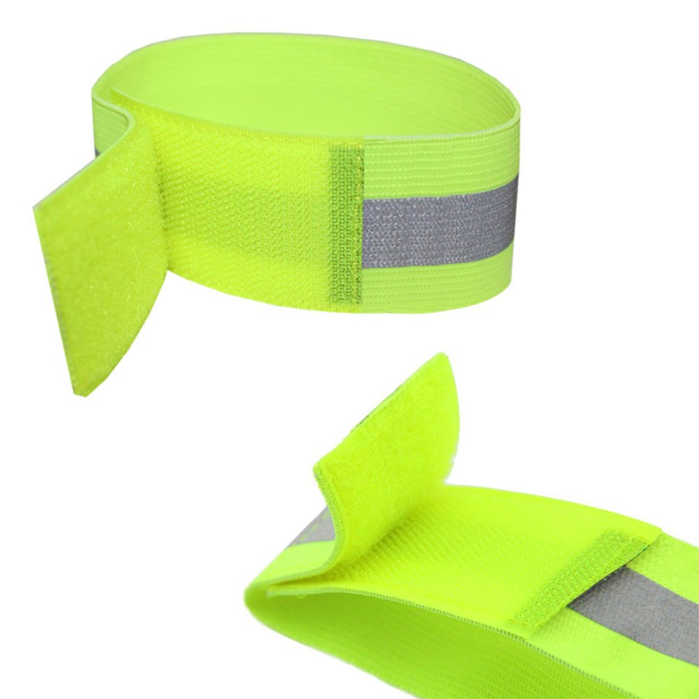 SHEEHAN 4PCS Reflective Wristband/Belt/Armband/Ankle Strap, Suitable for Runners, Walkers, Cyclists and Bike Trousers