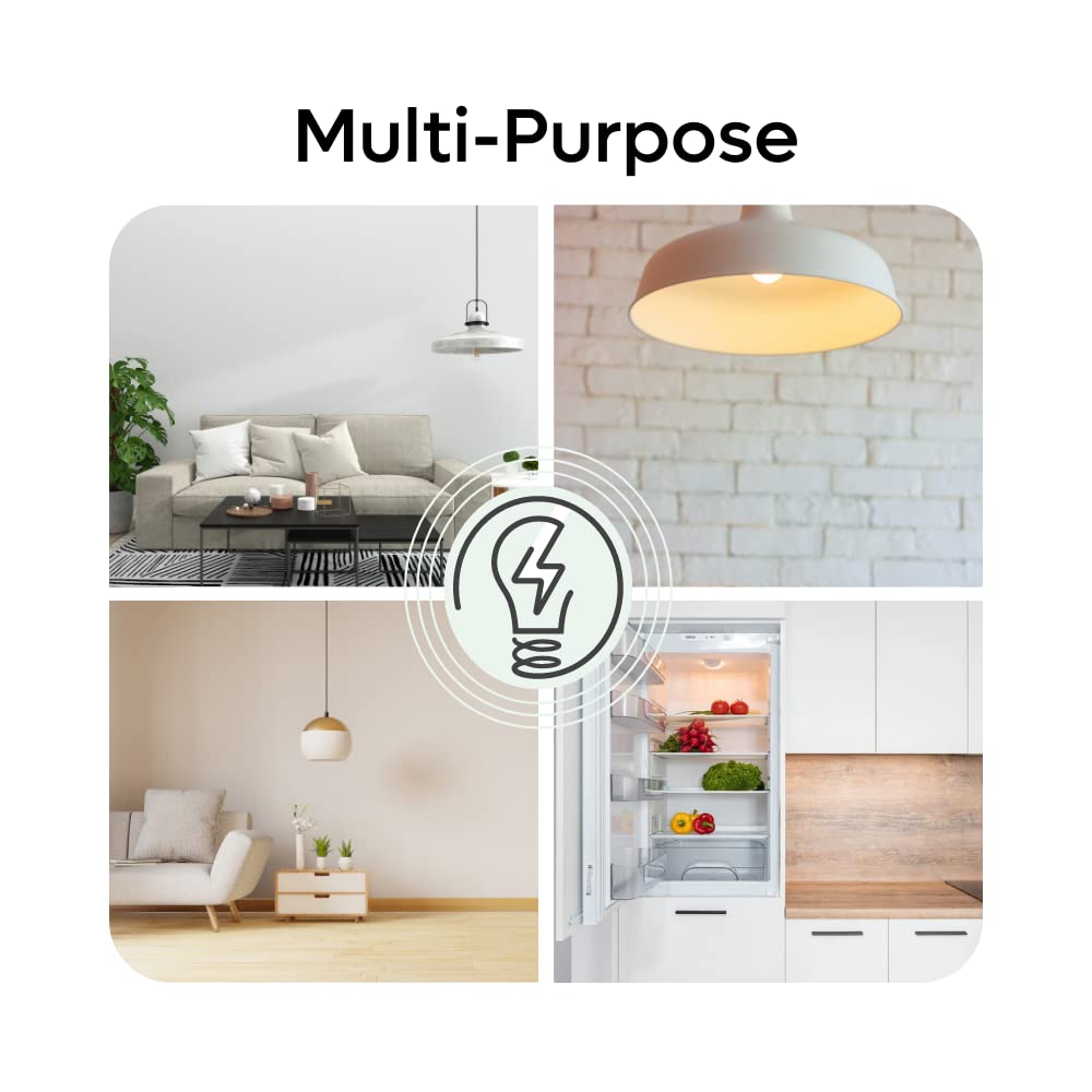 Sterl Lighting β 15 Watt 6 Pack, A15 E26 Ceiling Fan Light Bulb Replacement for Oven Bulb, Appliances Bulb, Refrigerator & Stove 3.34in 120V 90Lm 2700K Clear