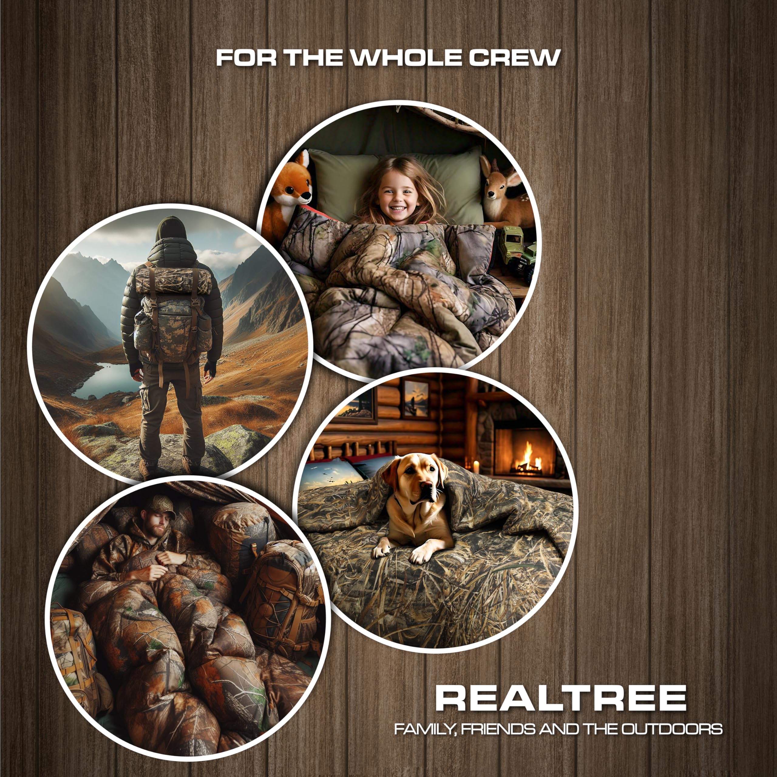 Realtree All Purpose Camo Bedding Full Sheet Set 4 Piece Polycotton Rustic Farmhouse Bedding for Lodge, Cabin & Hunting Bed Set β Perfect for Outdoor Camouflage Bedroom - (54"x 75β)
