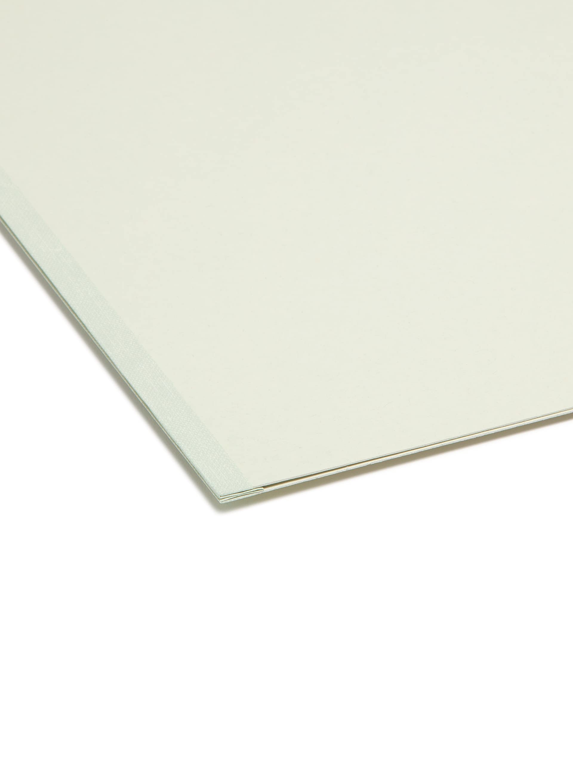 Smead Pressboard File Folder, 1/3-Cut Tab, 1" Expansion, Letter Size, Gray/Green, 25 per Box (13230)