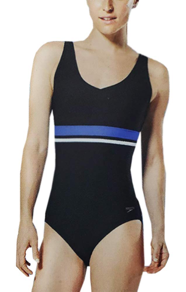Speedo Ladies' One Piece Swimsuit (Speedo Black, M)