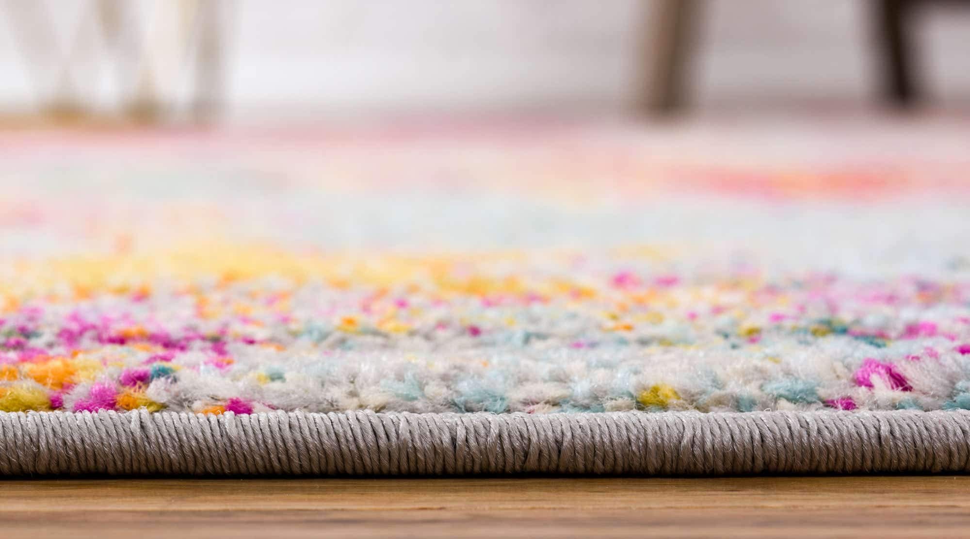 Unique Loom Positano Collection Coastal Modern Bright Colors Starfish Multi Runner Rug (2' x 7')