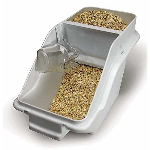 Rubbermaid Commercial Products ProSave Shelf Food Ingredient Bin with Scoop, 100-Cup, White, Kitchen Food Storage Sugar/Grains/Rice/Baking Supplies