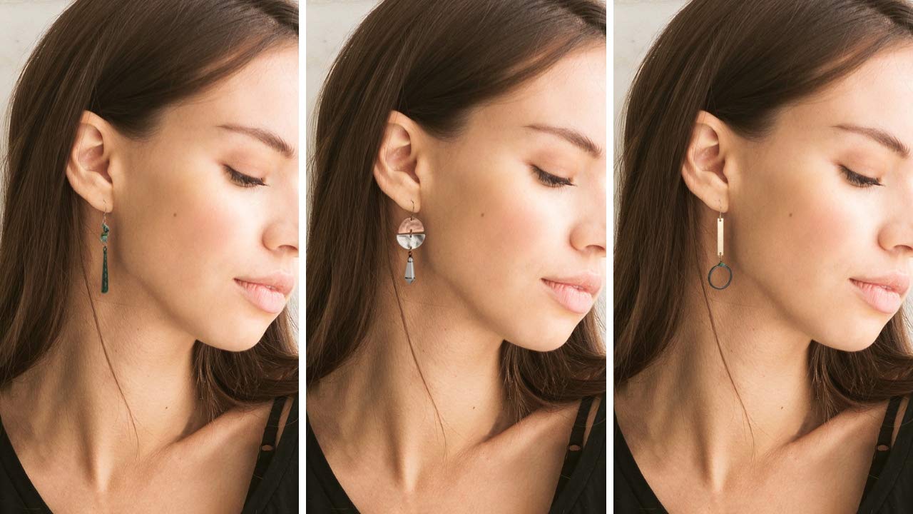 SPUNKYsoul 3 Pack Boho Fashion Country Vintage Statement Earrings for Women