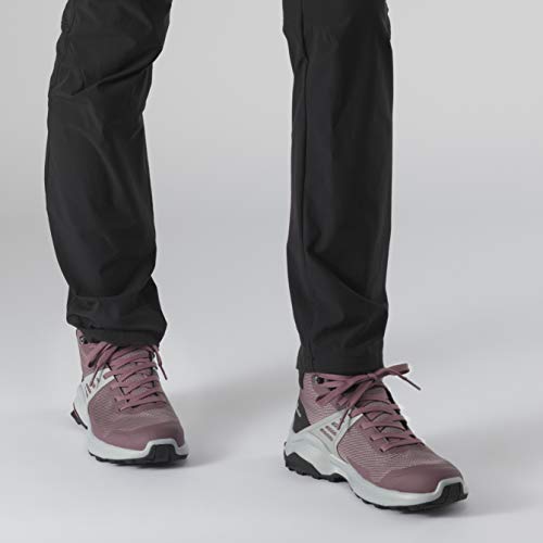 Salomon X Raise MID Gore-TEX Hiking Boots for Women, Flint/Phantom/Quarry, 10.5