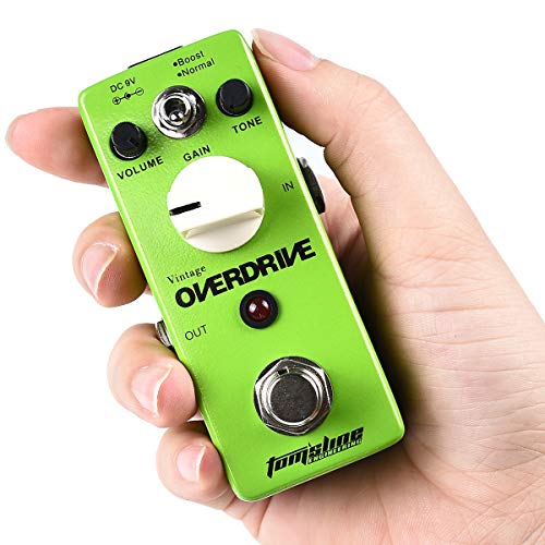 Tom'sline Overdrive Effect Pedal - Mini Guitar Vintage Overdrive 2 Modes for Electric Guitar with True Bypass (AGR-5D) …
