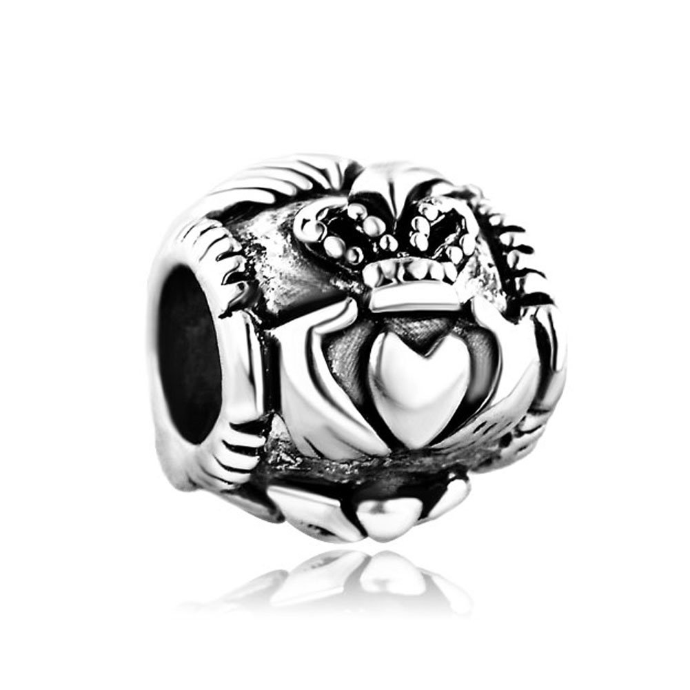 ShinyCharm Irish Claddagh Best Friend Friendship Beads for Charm Bracelets
