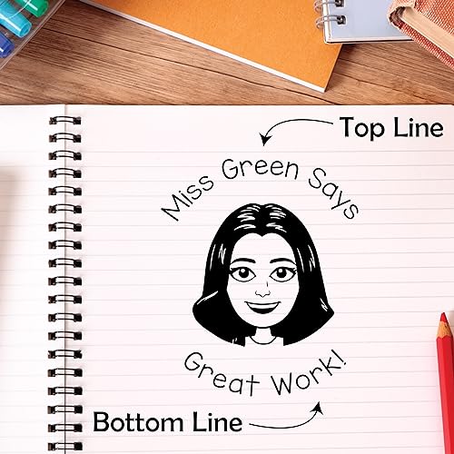 Teacher Bitmoji Stamp | Self Inking Teacher Stamp | Custom Teacher Avatar Stamp | Personalized Teacher Stamp Grading