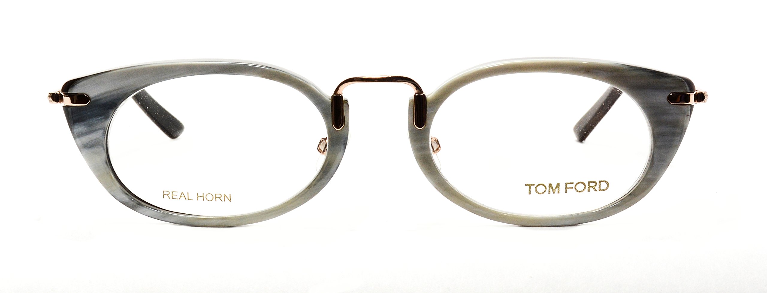 Tom Ford Oval Eyeglasses TF5257 028 Size: 50mm Ivory Buffalo Horn/Gold Plated 5257