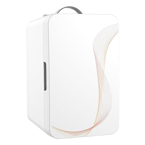 SUAVO Mini Fridge 6L/8 Cans Portable Cooler and Warmer, 110V AC/12V DC Compact Refrigerator for Skincare, Drinks, and Medications, Perfect for Bedroom, Office, Dorm, and Car