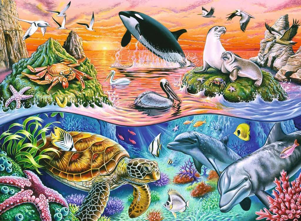 Ravensburger Beautiful Ocean Jigsaw Puzzle | 100 Unique Pieces | Kid-Friendly, Durable & Educational | Perfect for Ages 6 & Up | FSC Certified for Sustainability