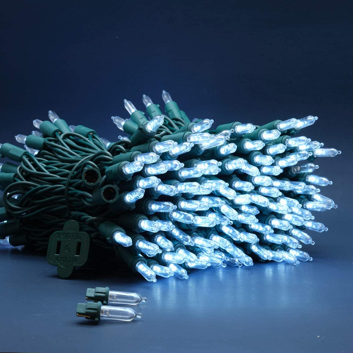 SWEET SHINE 200 Count Cool White LED Christmas Lights, 66 ft Green Wire UL Certified Commercial Grade LED Holiday String Light Set (Cool White)