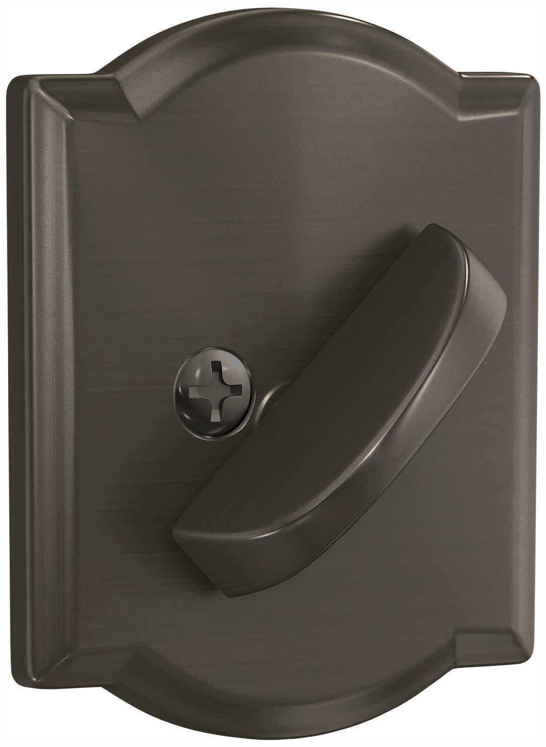 SCHLAGE Lock Company B60CAM622 Series Deadbolt Camelot Rose Single Cylinder Deadbolt, Matte Black
