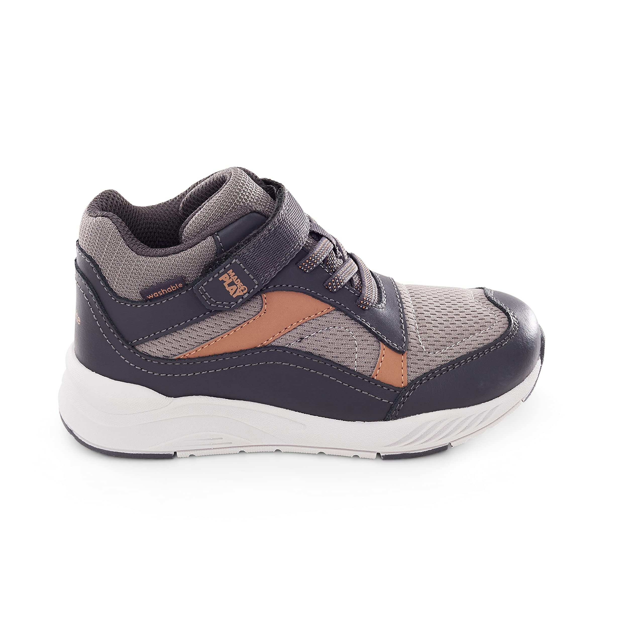 Stride Rite Boy's Made2Play Wilson Sneaker Boot, Asphalt, 2 Little Kid