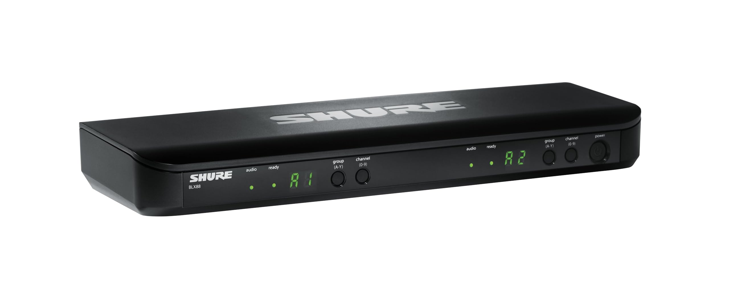 Shure BLX288/PG58 UHF Wireless Microphone System - Perfect for Church, Karaoke, Vocals - 14-Hour Battery Life, 300 ft Range | includes (2) PG58 Handheld Vocal Mics, Dual Channel Receiver | H10 Band