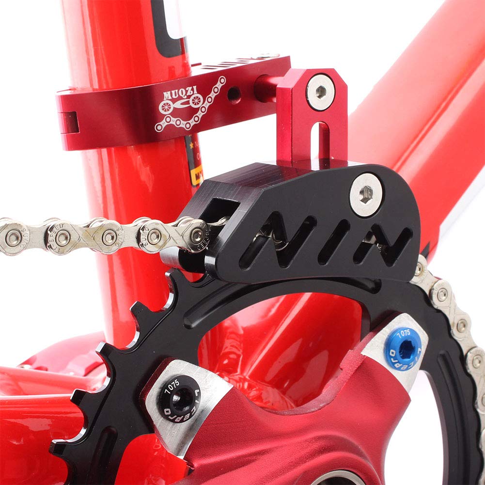 Tookie Bike Chain Guide, Hollowed Design Single Disk Stabilizer Mountain Cycle Chain Guide Tensioner, for Single Disc Sprocket, Front Dial Smooth Driving