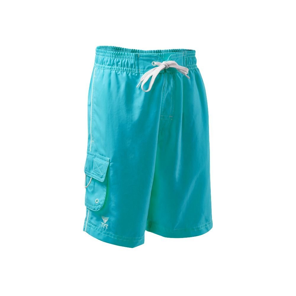 TYR 420TCHA5YXL Boys Solid Challenger Swim Shirt, Blue, X-Large