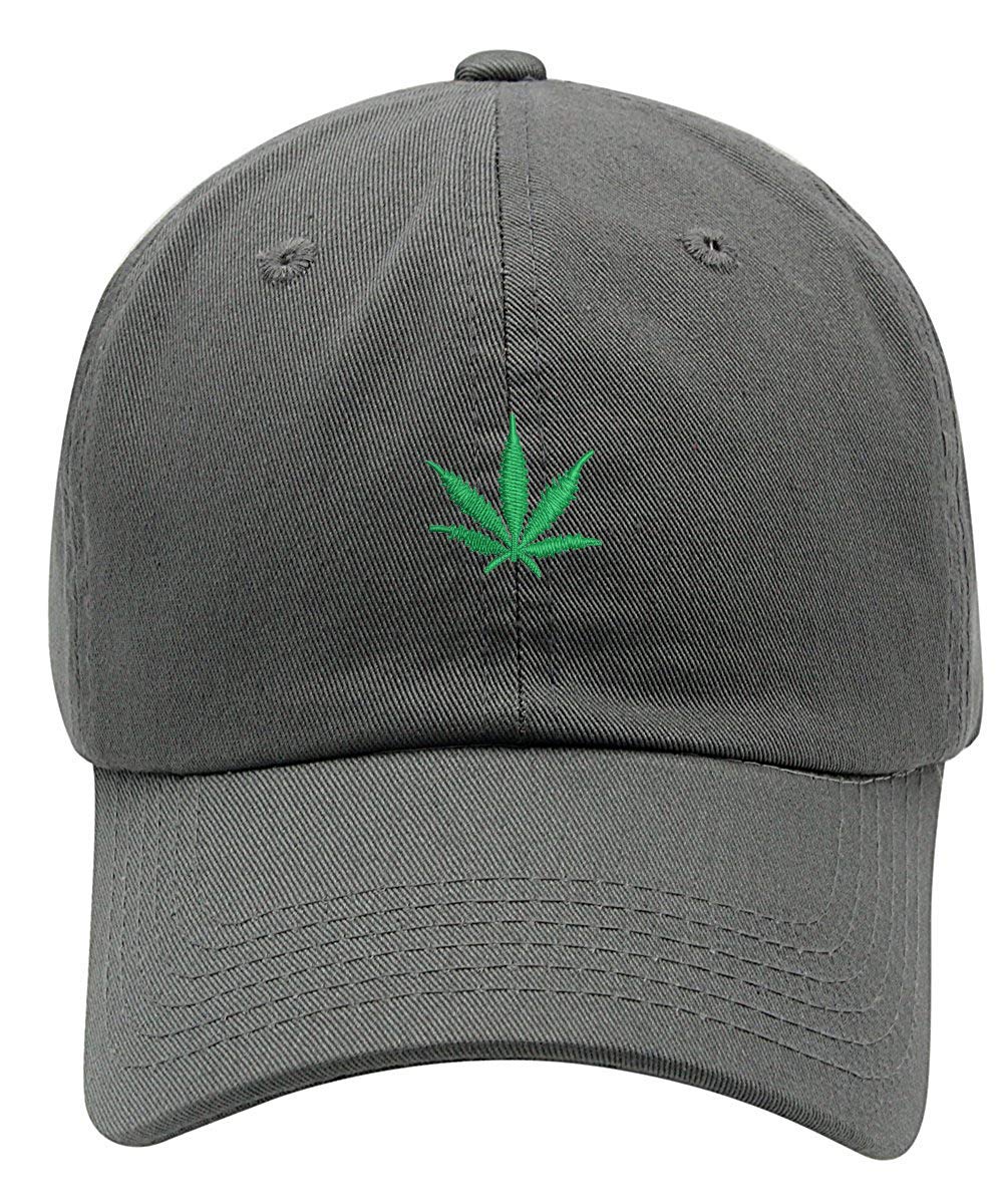 Top Level Apparel Marijuana Cannabis Unstructured Unisex Dad Hat CHARCOAL